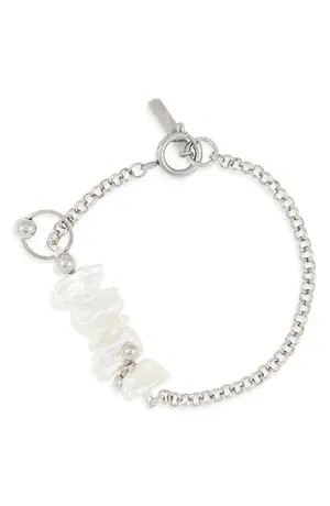 JUSTINE CLENQUET Sunny Biwa Pearl Bracelet - Palladium