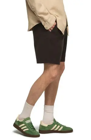 Lucky Brand Linen & Cotton Pull-on Shorts - Raven
