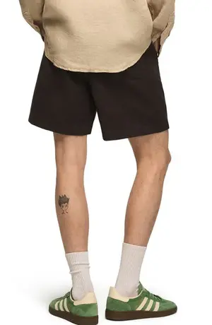 Lucky Brand Linen & Cotton Pull-on Shorts - Raven
