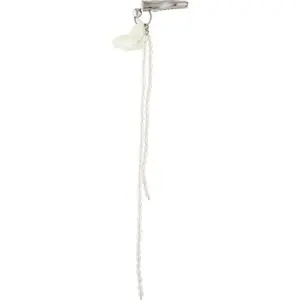 JUSTINE CLENQUET Alba Seashell & Faux Pearl Hair Clip - Palladium