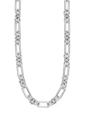 Lagos Sterling Caviar Link Necklace - Silver
