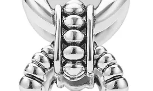 Lagos Sterling Caviar Link Hoop Earrings