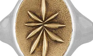 John Varvatos Artisan Sterling Silver And Brass Signet Ring