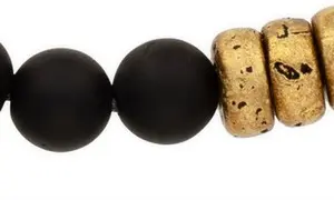 John Varvatos Beaded Onyx And Bracelet