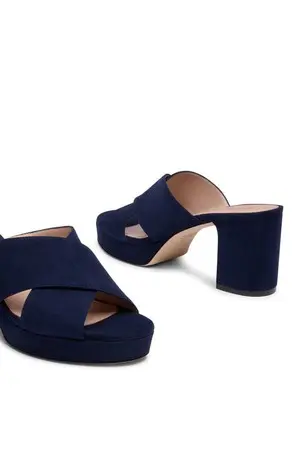STUART WEITZMAN Dayna Platform Sandal - Nice Blue