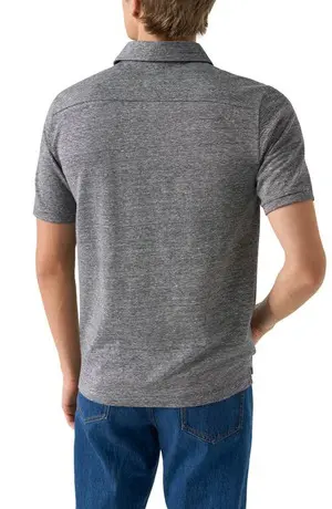 Eton Linen & Cotton Fine Knit Polo - Navy
