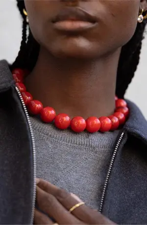 Baublebar Jane Beaded Necklace - Red