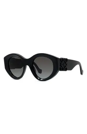 Loewe Anagram Round Frame Sunglasses - Sengld