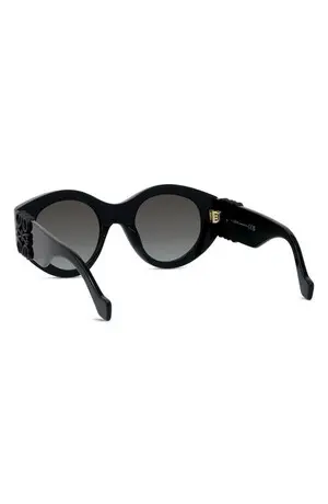 Loewe Anagram Round Frame Sunglasses - Sengld