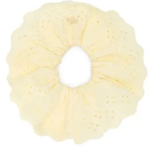 L. Erickson Arden Eyelet Scrunchie - Yellow