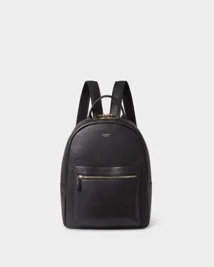 OSPREY LONDON The Adaline Grainy Hide Leather Backpack - Black