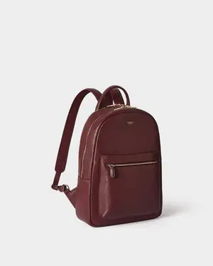 OSPREY LONDON Adaline Grainy Hide Leather Backpack - Merlot