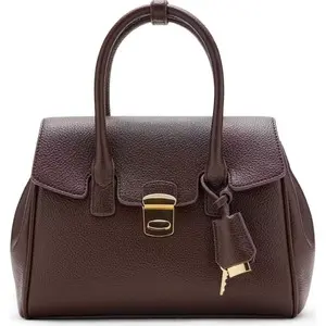 Mango Medium Faux Leather Flap Satchel