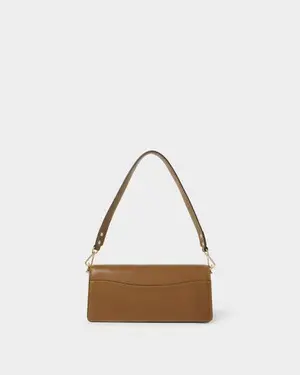 OSPREY LONDON Marlow Leather Shoulder Bag - Tan