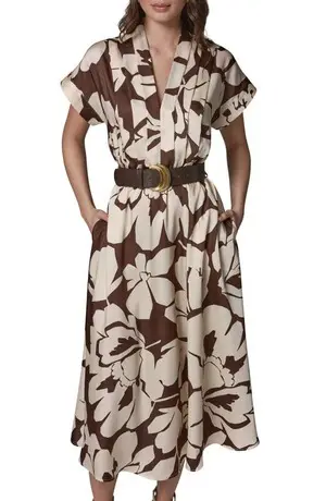 Donna Karan New York Belted Midi Dress