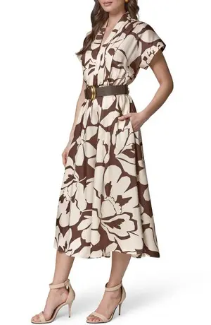 Donna Karan New York Belted Midi Dress