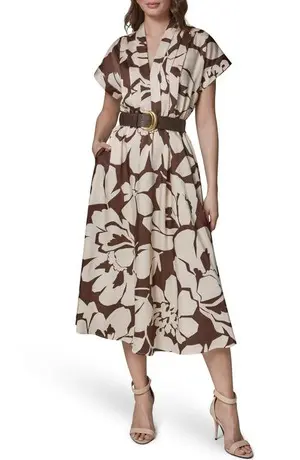 Donna Karan New York Belted Midi Dress
