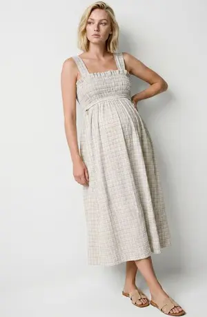 CACHE COEUR Maternity And Nursing Midi Smock Dress Alice