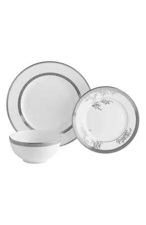 Vera Wang Lace Bone China 3-piece Dinnerware Set - Platinum