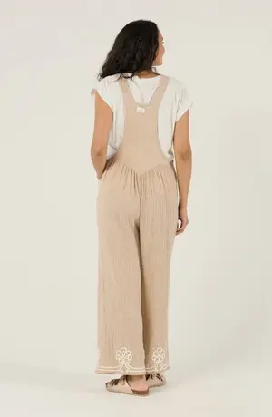 CACHE COEUR Maternity And Nursing Dungaree Yael - Beige