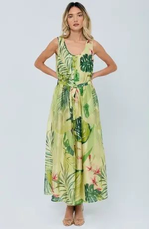 CIEBON Rowena Tie Waist Midi Dress