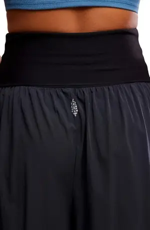 Free People Way Back Convertible Crop Pants - Black
