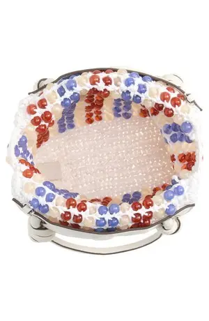 Veronica Beard Small Slouch Beaded Raffia Bag