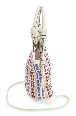 Veronica Beard Small Slouch Beaded Raffia Bag