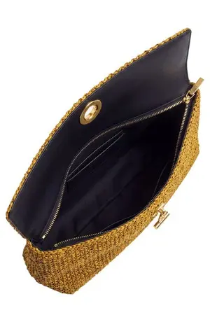 Veronica Beard Anchor Raffia Clutch