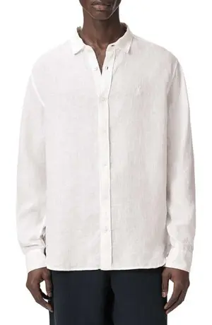 ALLSAINTS Loom Linen Button-up Shirt