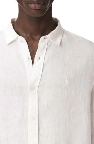ALLSAINTS Loom Linen Button-up Shirt