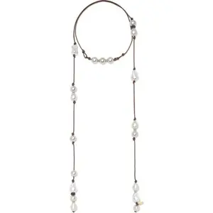 RAMY BROOK Ramy Brook Riya Wrap Necklace With Faux Pearls