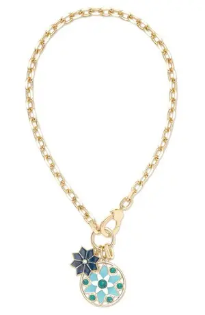 Ramy Brook Enamel Charms Pendant Necklace - Gold