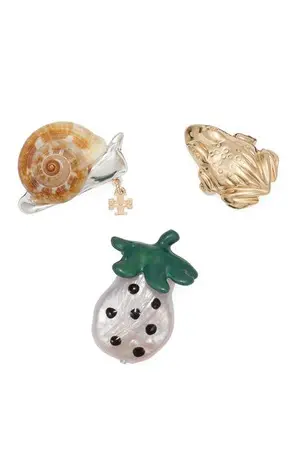 Tory Burch Curiosity 3-piece Pin Set