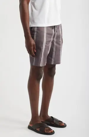 BOSS Kane Striped Stretch Cotton Shorts