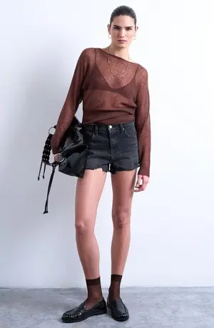 Topshop Distressed Denim Cutoff Shorts