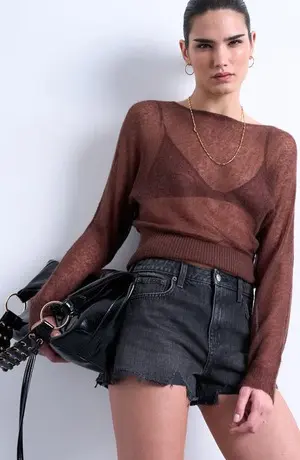 Topshop Distressed Denim Cutoff Shorts