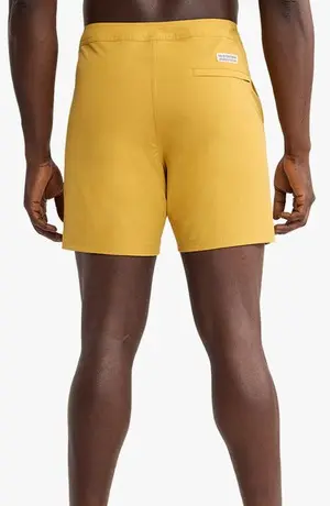 FAIR HARBOR Solid Water Repellent Board Shorts With Interior Compression
