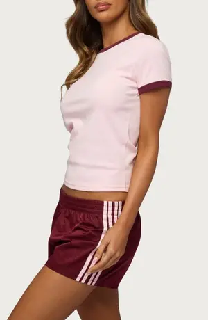 EDIKTED Zeke Contrast Trim T-shirt