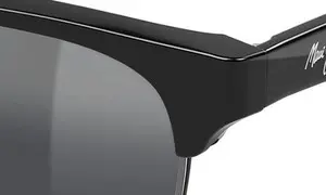 Maui Jim Kawika Xl Rectangular Sunglasses - Black