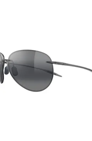 Maui Jim Sugar Beach Rimless Aviator Sunglasses - Grey