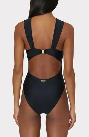 MILLY Betsy Draped One-piece Swimsuit