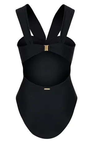 MILLY Betsy Draped One-piece Swimsuit