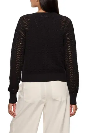 Sanctuary Pointelle Cardigan - Black