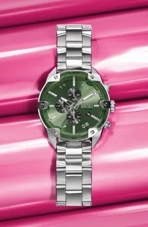 DIESEL® Stainless Steel Chronograph Bracelet Watch - Silver