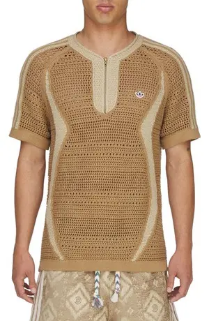 ADIDAS ORIGINALS X Clot Quarter Zip Sweater - Cardboard