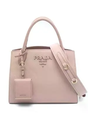 Prada Monochrome Saffiano Leather Handbag - Pink