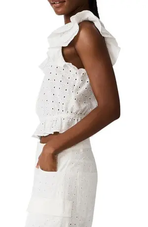 Steve Madden Mayra Cotton Eyelet Top
