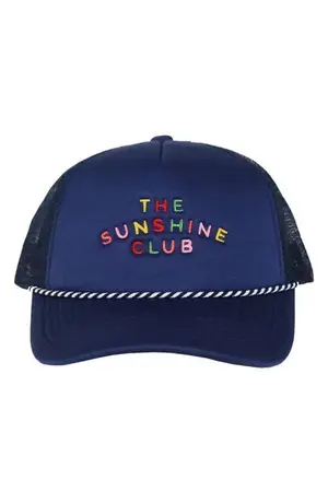 SUNSHINE TIENDA Embroidered Trucker Hat - Navy
