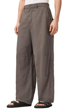 ALLSAINTS Echo Wide Leg Trousers - Gull Grey